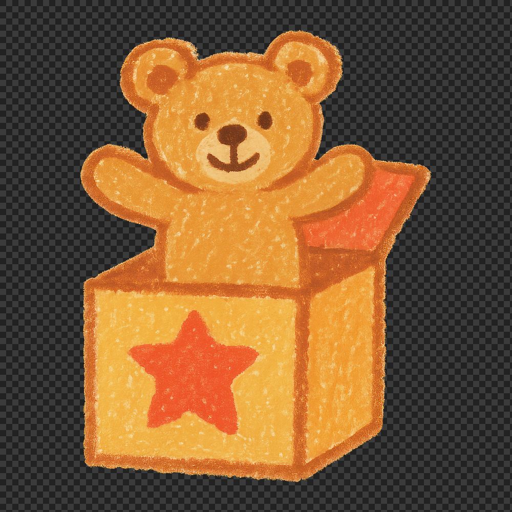 PNG Cute teddy bear box | Free PNG - rawpixel