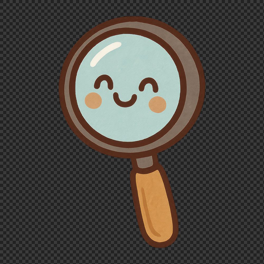 PNG Cute magnifying glass illustration | Free PNG - rawpixel
