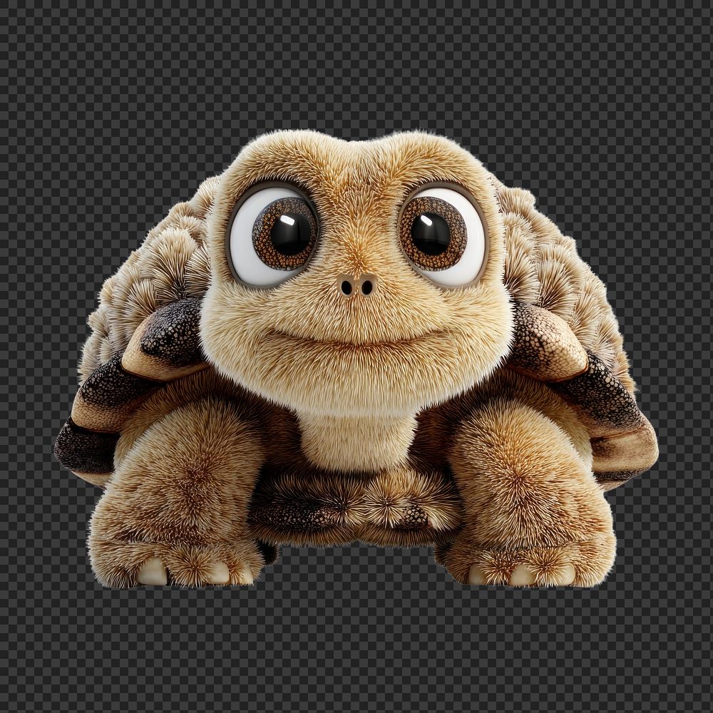 PNG Tortoise illustration cartoon fluffy. | Free PNG - rawpixel