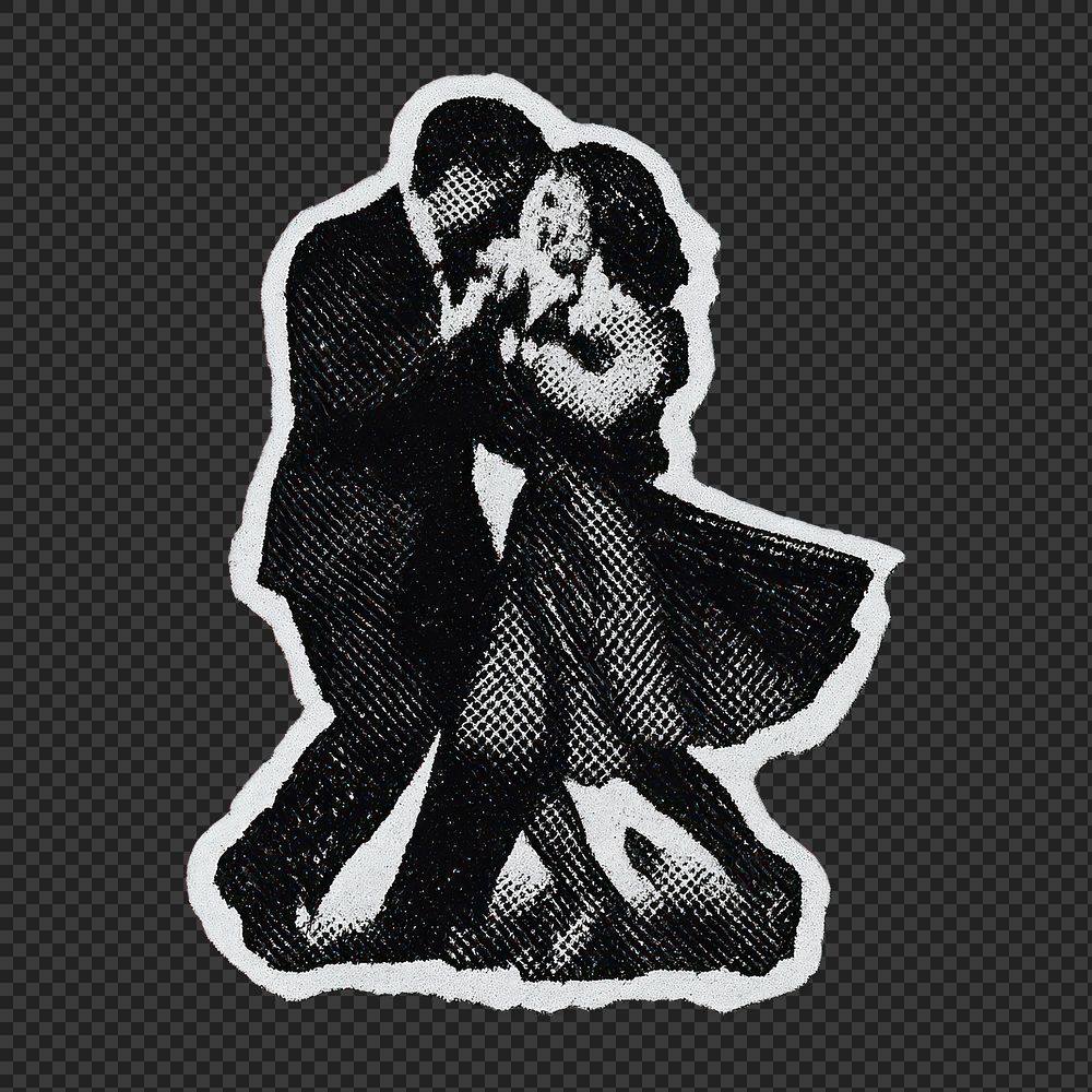 PNG Vintage dancing couple silhouette | Free PNG - rawpixel
