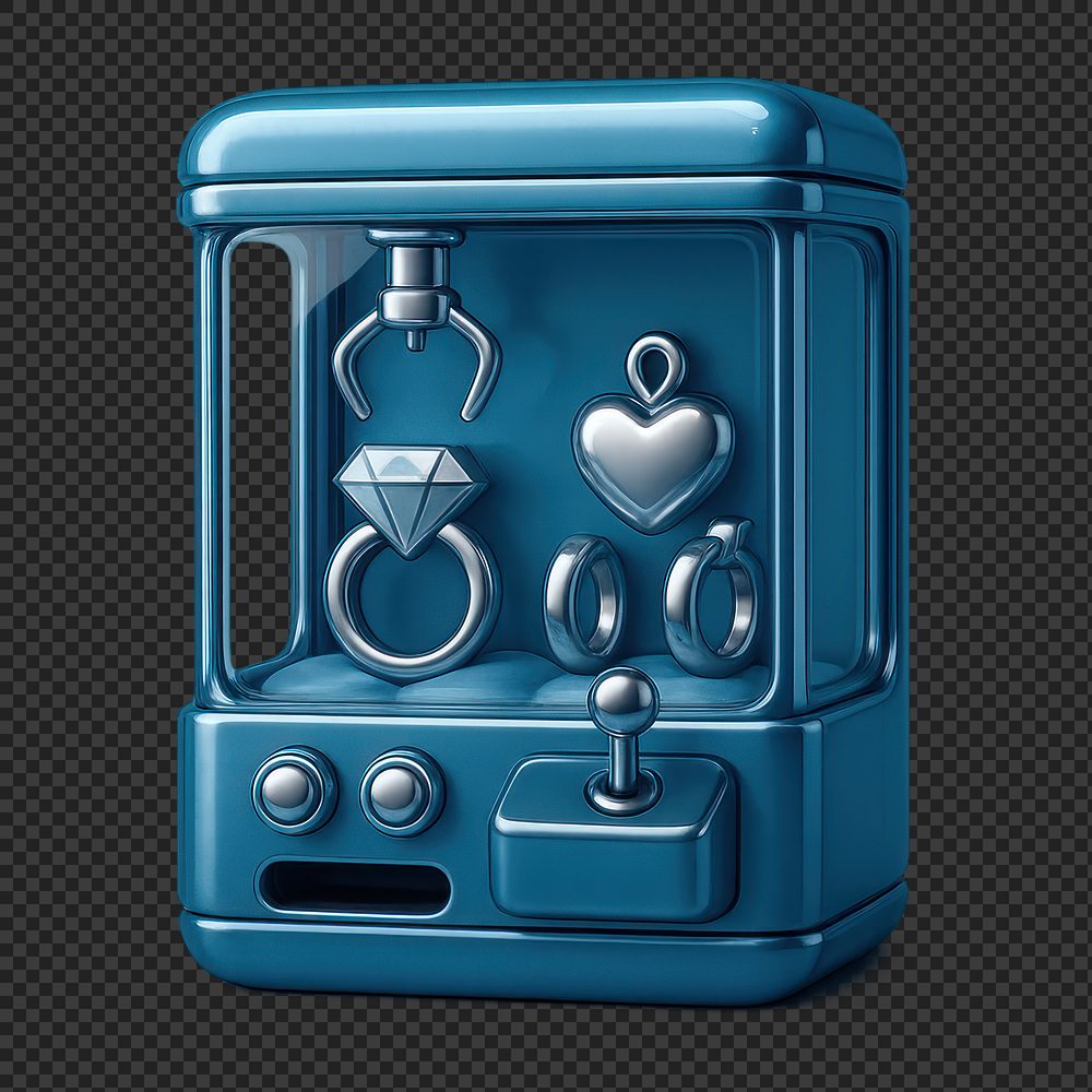 PNG Vintage jewelry claw machine | Free PNG - rawpixel