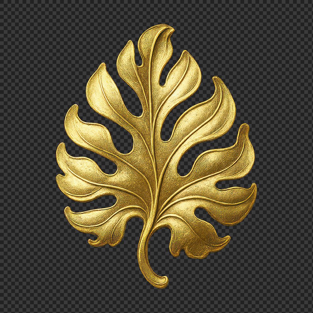 PNG Elegant golden leaf design | Premium PNG - rawpixel