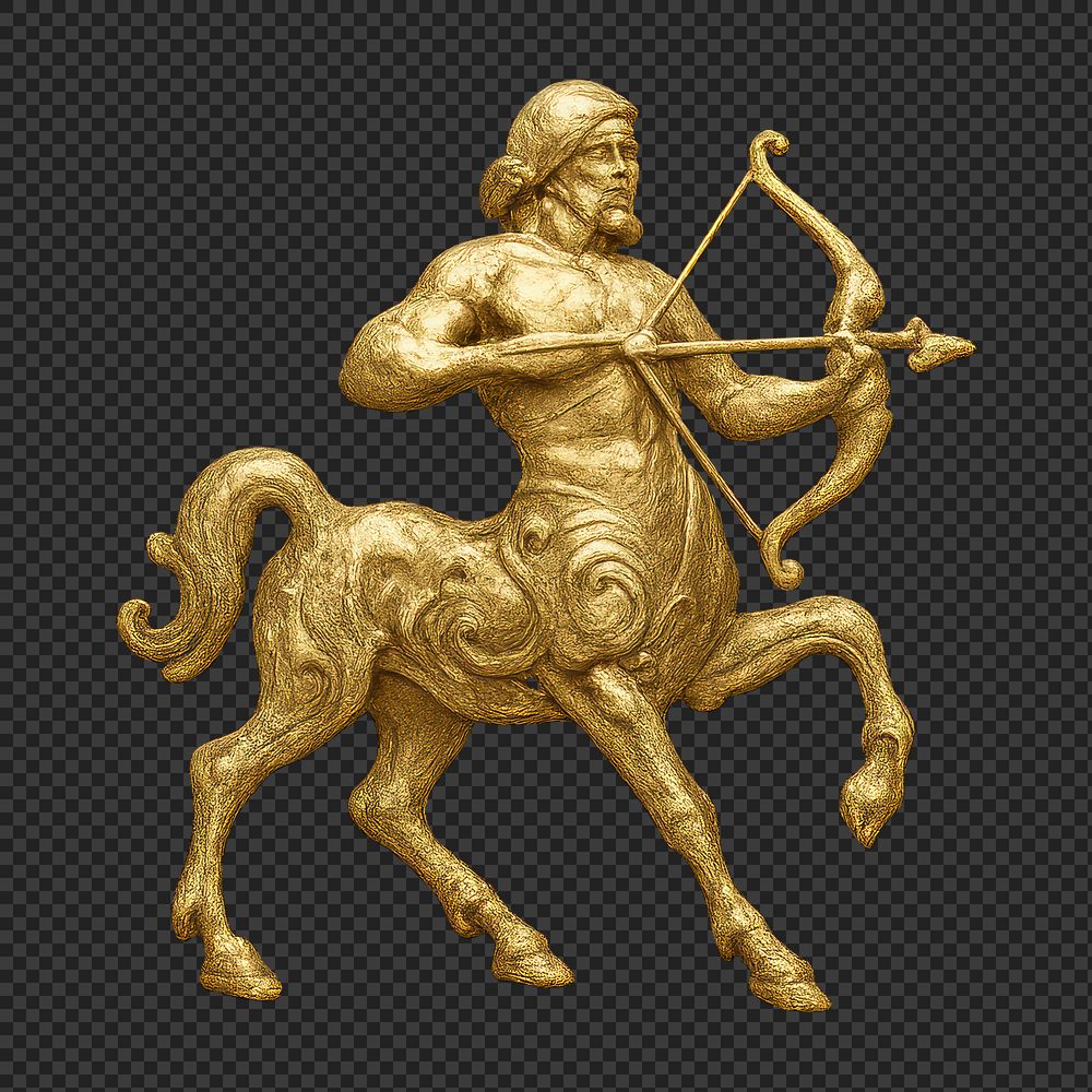 PNG Golden centaur archer mythology | Free PNG - rawpixel