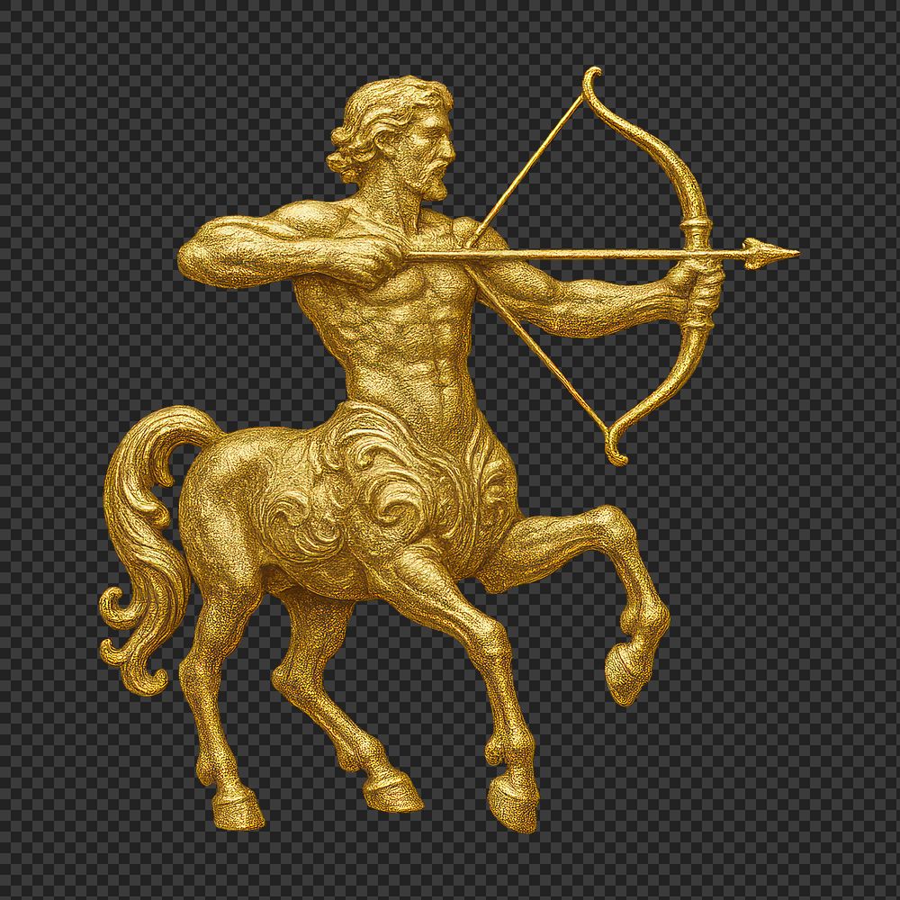 PNG Golden centaur archer illustration | Free PNG - rawpixel