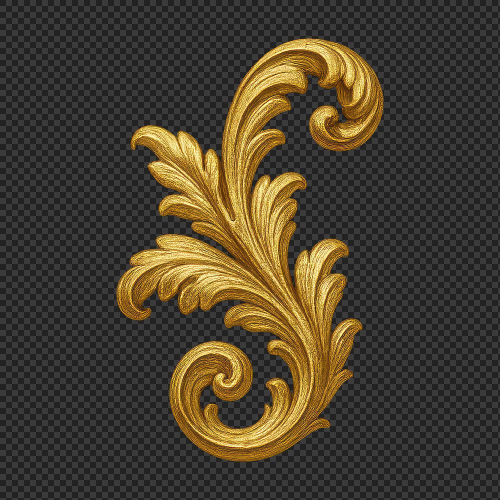 PNG Elegant gold ornamental flourish | Free PNG - rawpixel