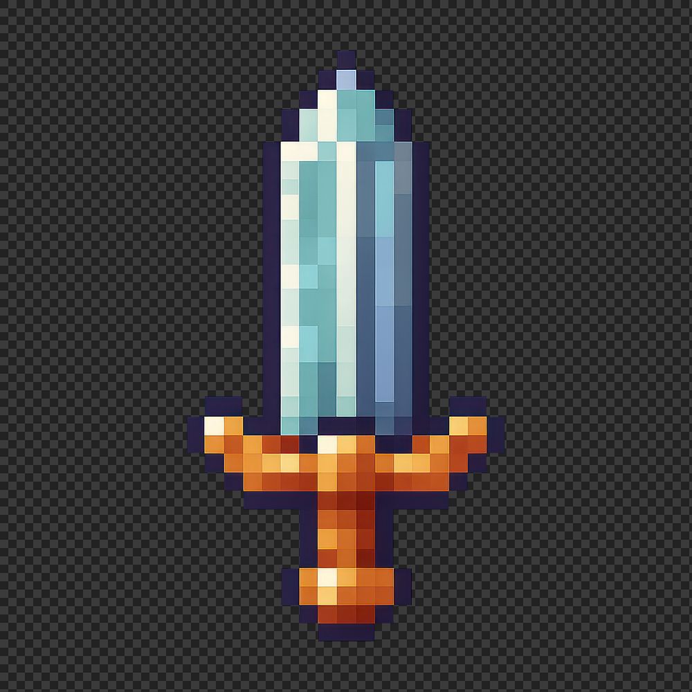 PNG Pixelated sword graphic illustration | Free PNG - rawpixel