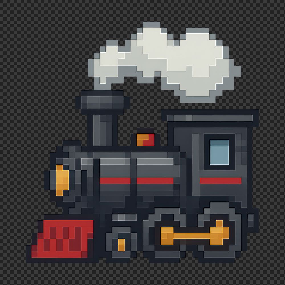 PNG Retro pixel art train | Free PNG - rawpixel
