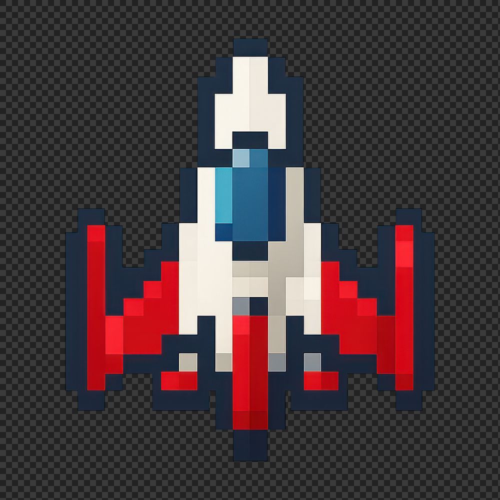 PNG Retro pixelated spaceship illustration | Free PNG - rawpixel