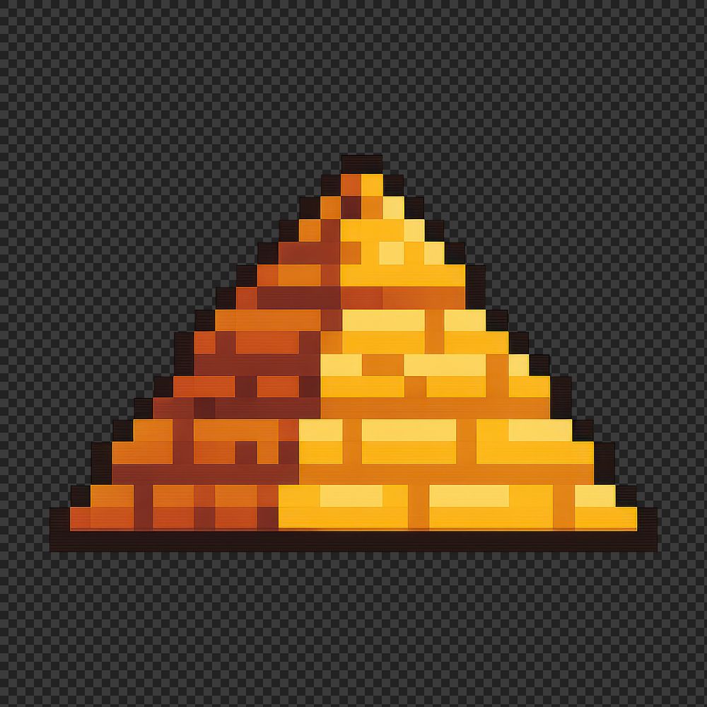 PNG Pixelated pyramid graphic illustration | Free PNG - rawpixel