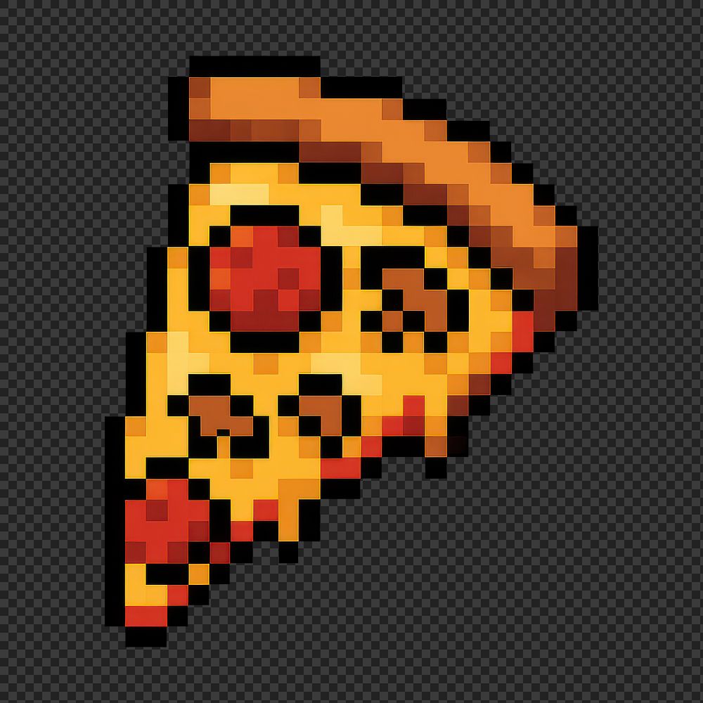 PNG Pixelated pizza slice illustration | Free PNG - rawpixel
