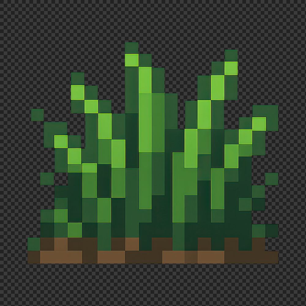 PNG Pixelated grass block illustration | Free PNG - rawpixel
