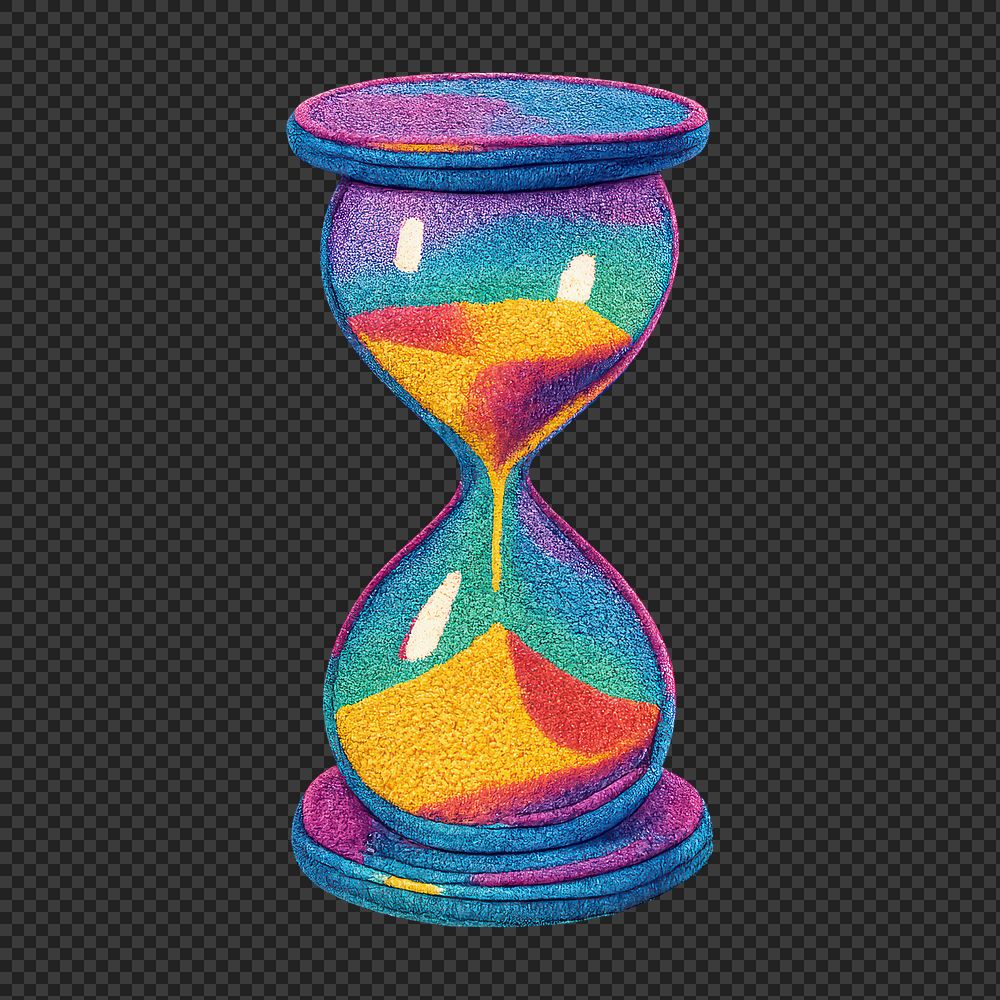 PNG Colorful abstract hourglass art | Free PNG - rawpixel