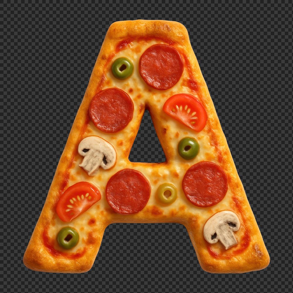 PNG Alphabet pizza letter illustration | Free PNG - rawpixel