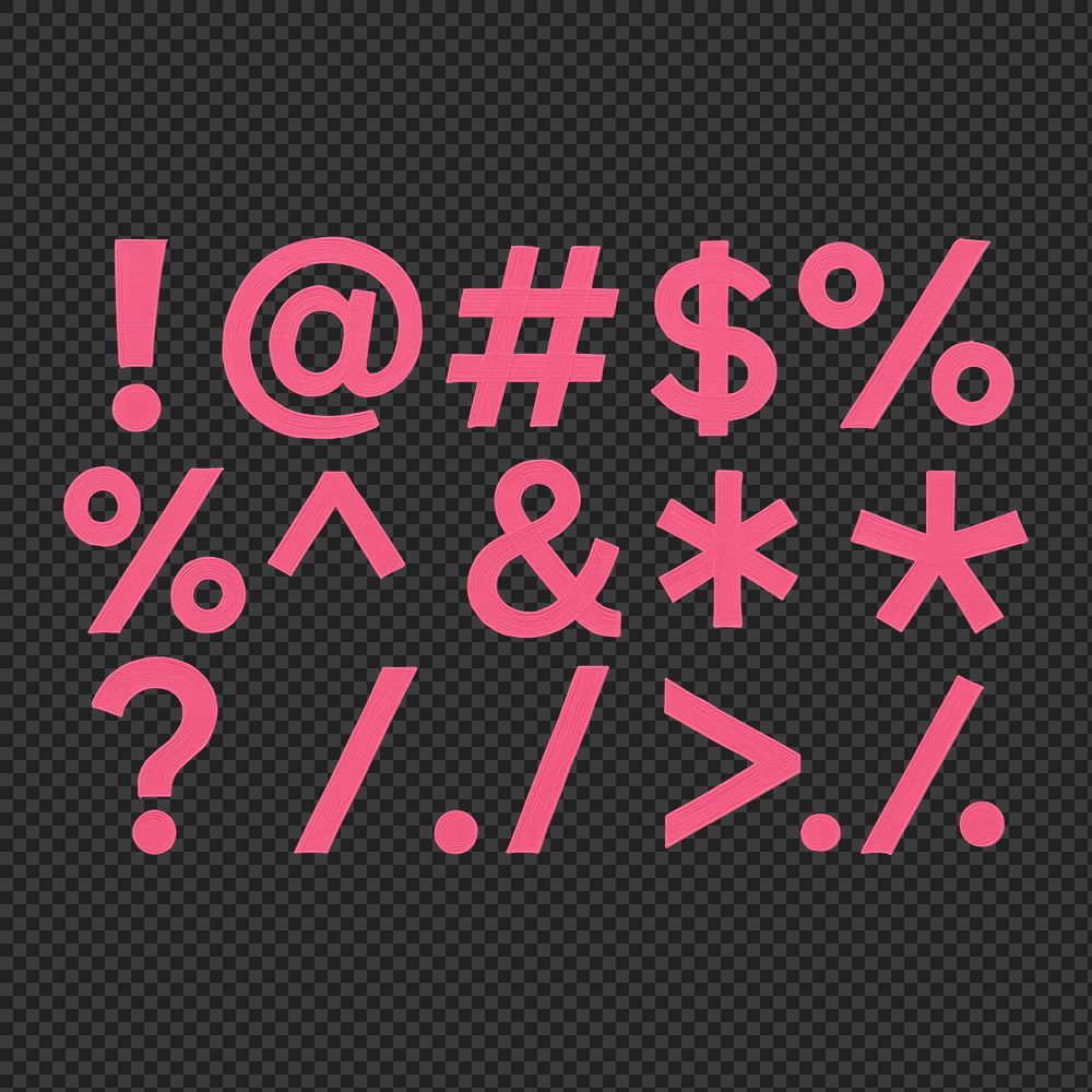 PNG Pink punctuation symbols illustration | Free PNG - rawpixel