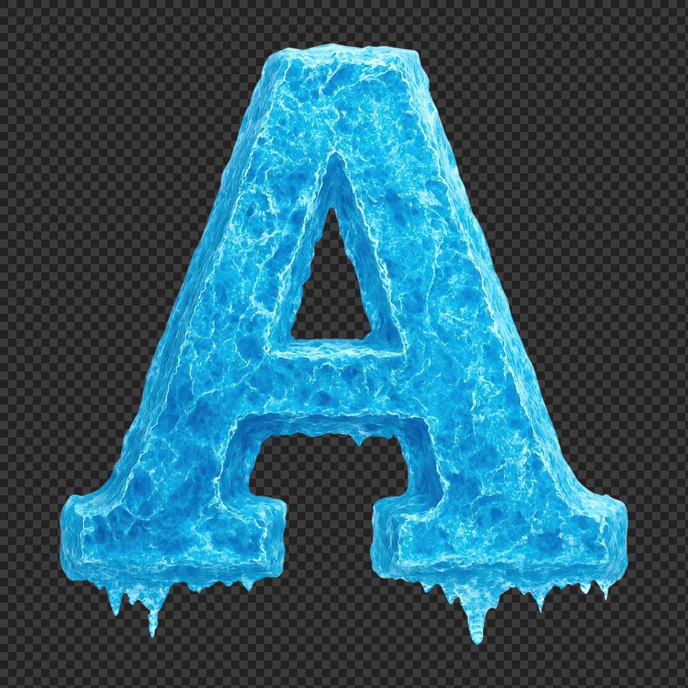 PNG Frozen textured letter A | Free PNG - rawpixel