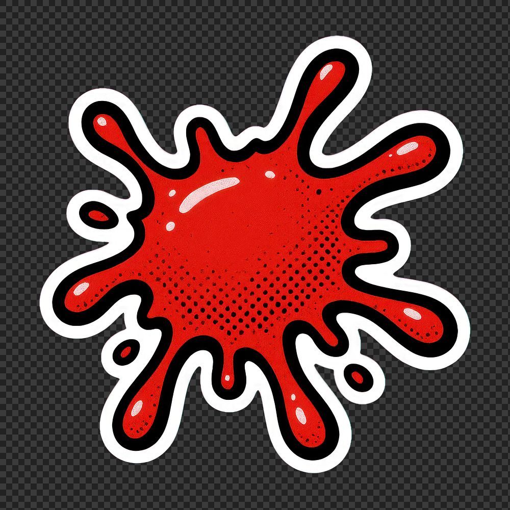 Vibrant comic-style red splash | Free PNG - rawpixel