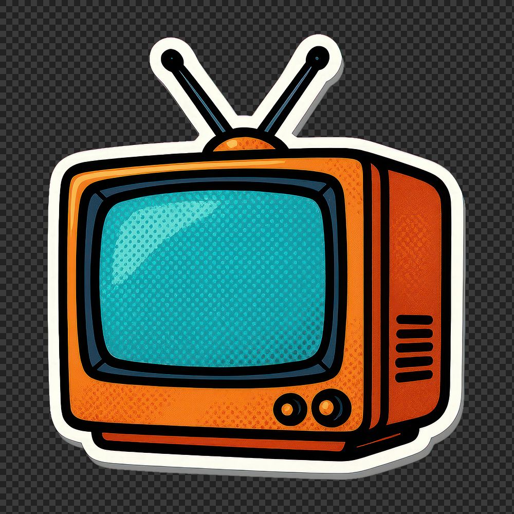 Retro television cartoon illustration | Free PNG - rawpixel