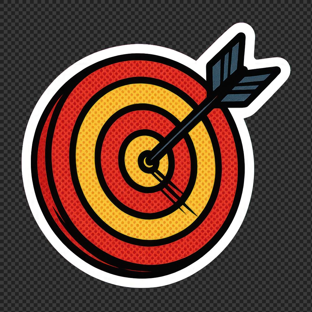 Retro target with arrow illustration | Free PNG - rawpixel