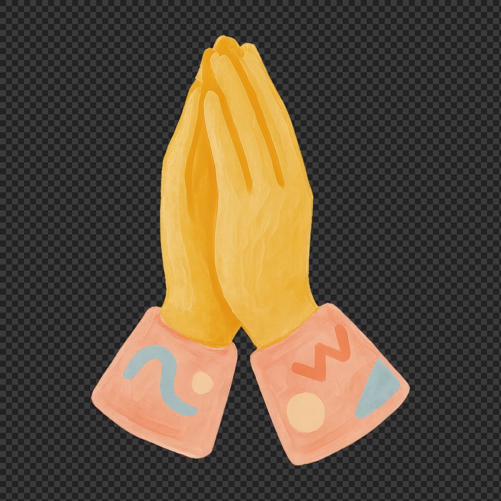 PNG Colorful abstract praying hands | Free PNG - rawpixel