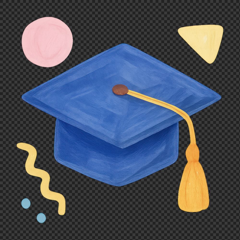 PNG Graduation cap abstract illustration | Free PNG - rawpixel