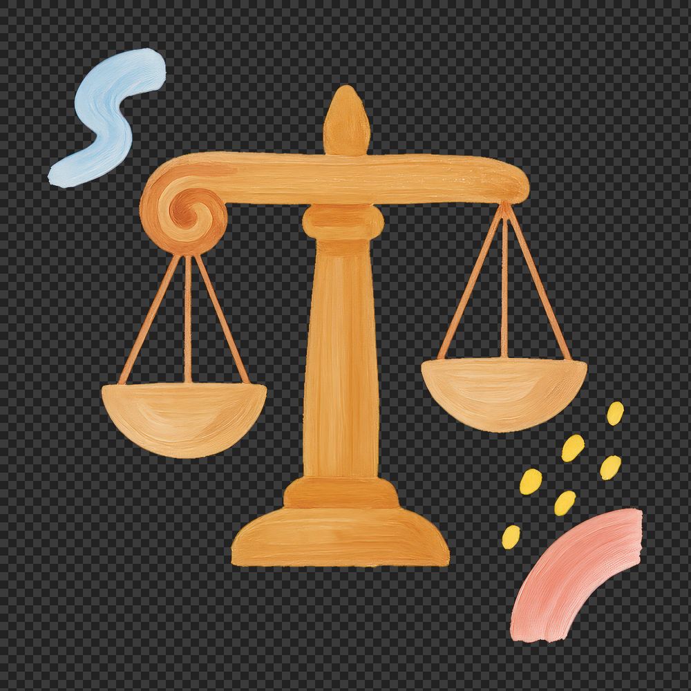 PNG Colorful balance scale illustration | Free PNG - rawpixel
