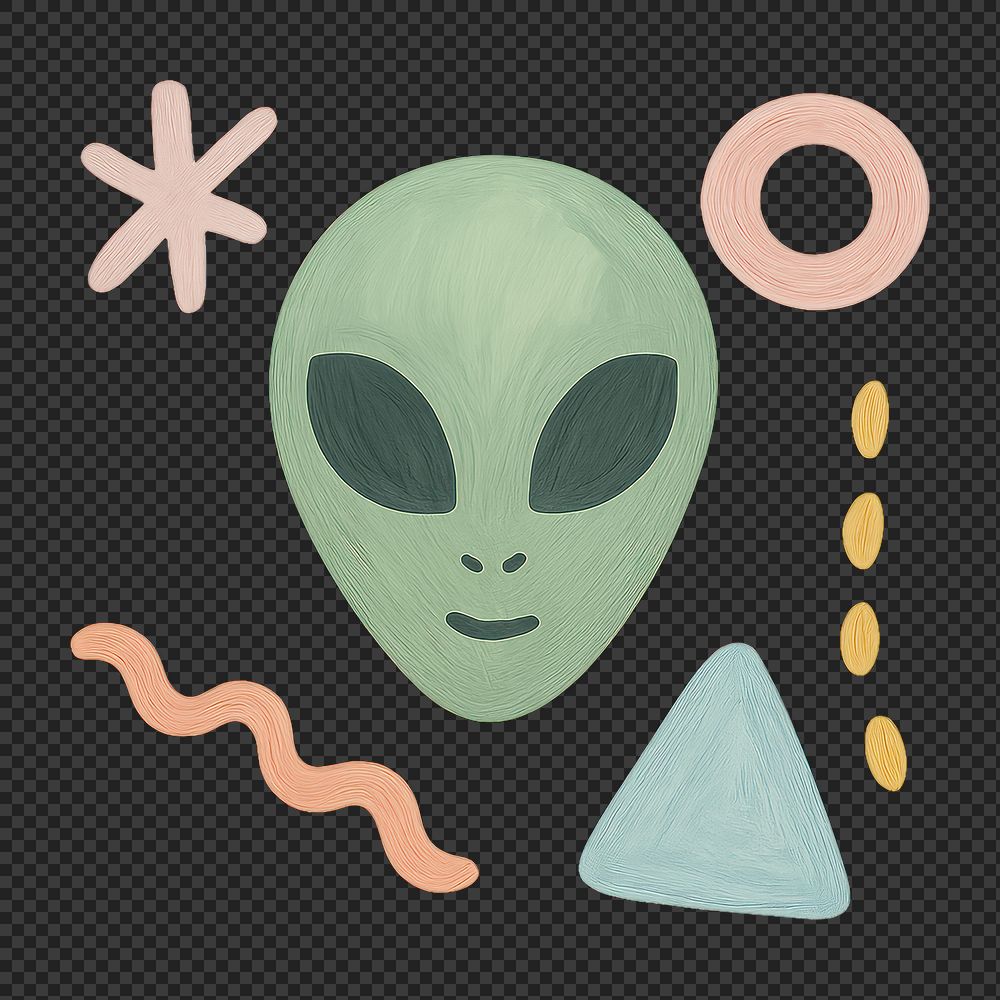 PNG Abstract alien face illustration | Free PNG - rawpixel