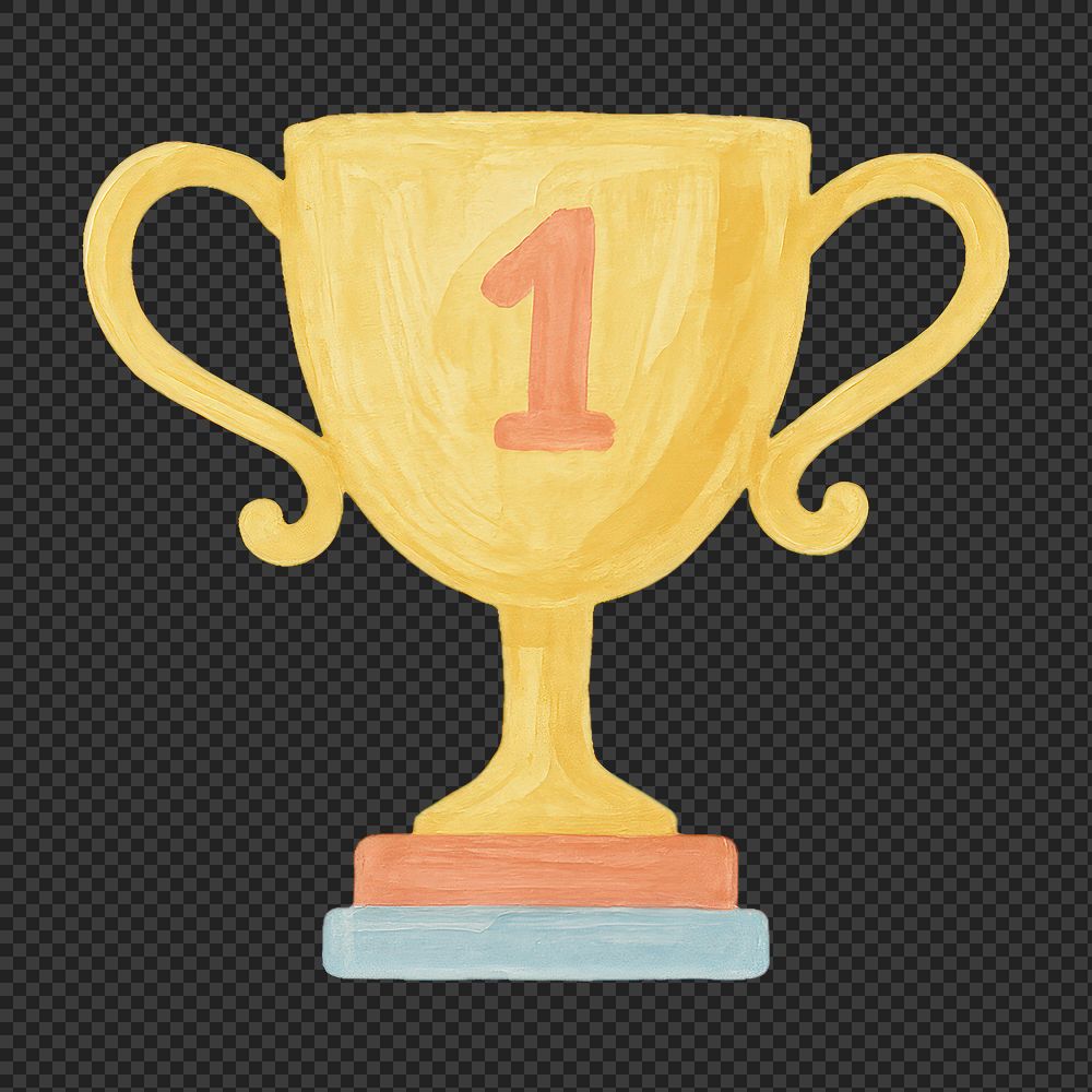 PNG Golden trophy number one | Free PNG - rawpixel