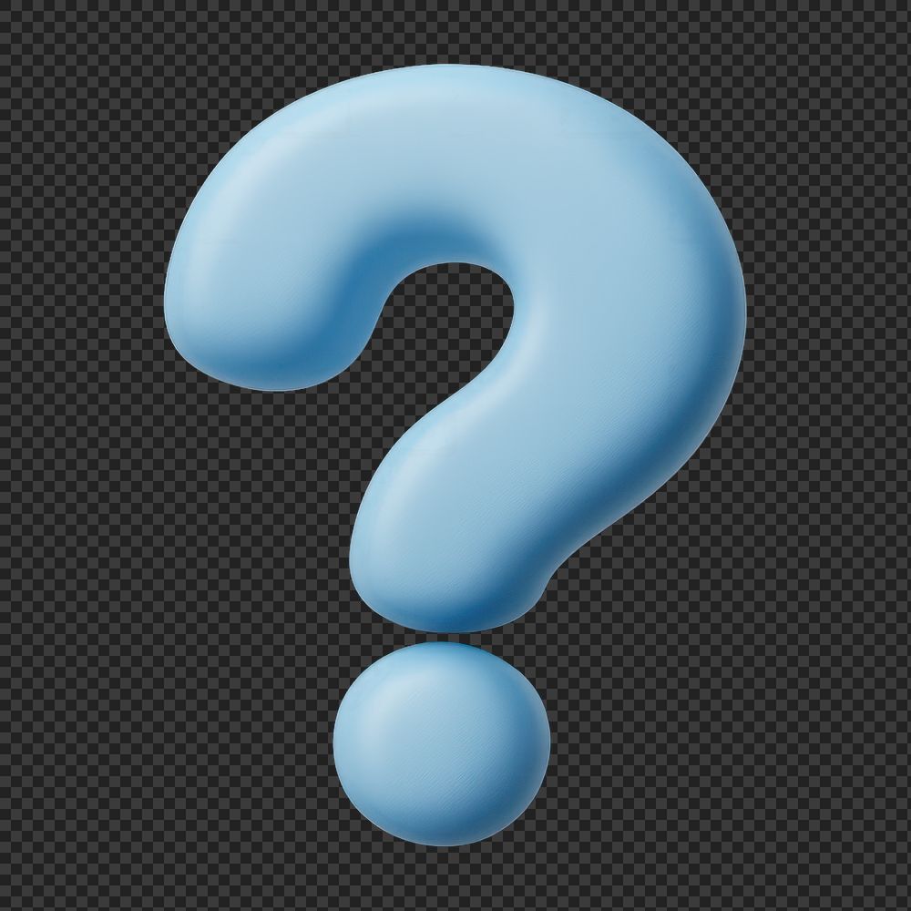 PNG Blue 3D question mark | Free PNG - rawpixel