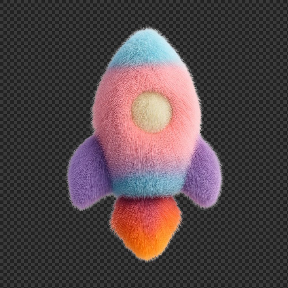 PNG Colorful fuzzy rocket illustration | Premium Icons - rawpixel
