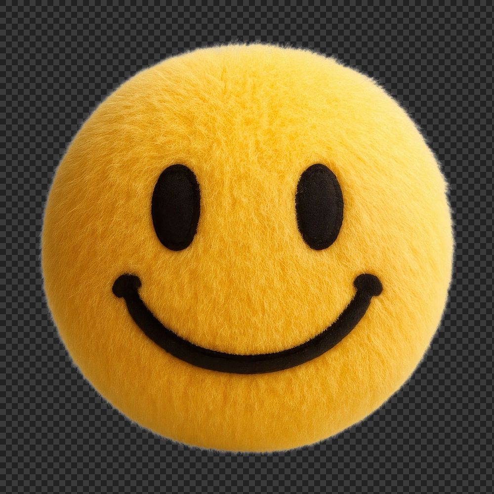 PNG Fuzzy yellow smiley face | Free PNG - rawpixel