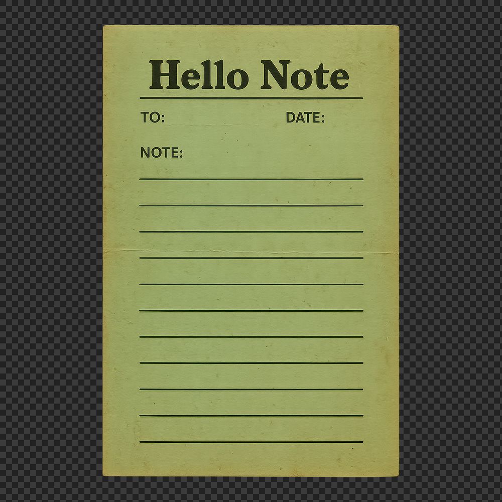PNG Vintage note template design. | Free PNG - rawpixel