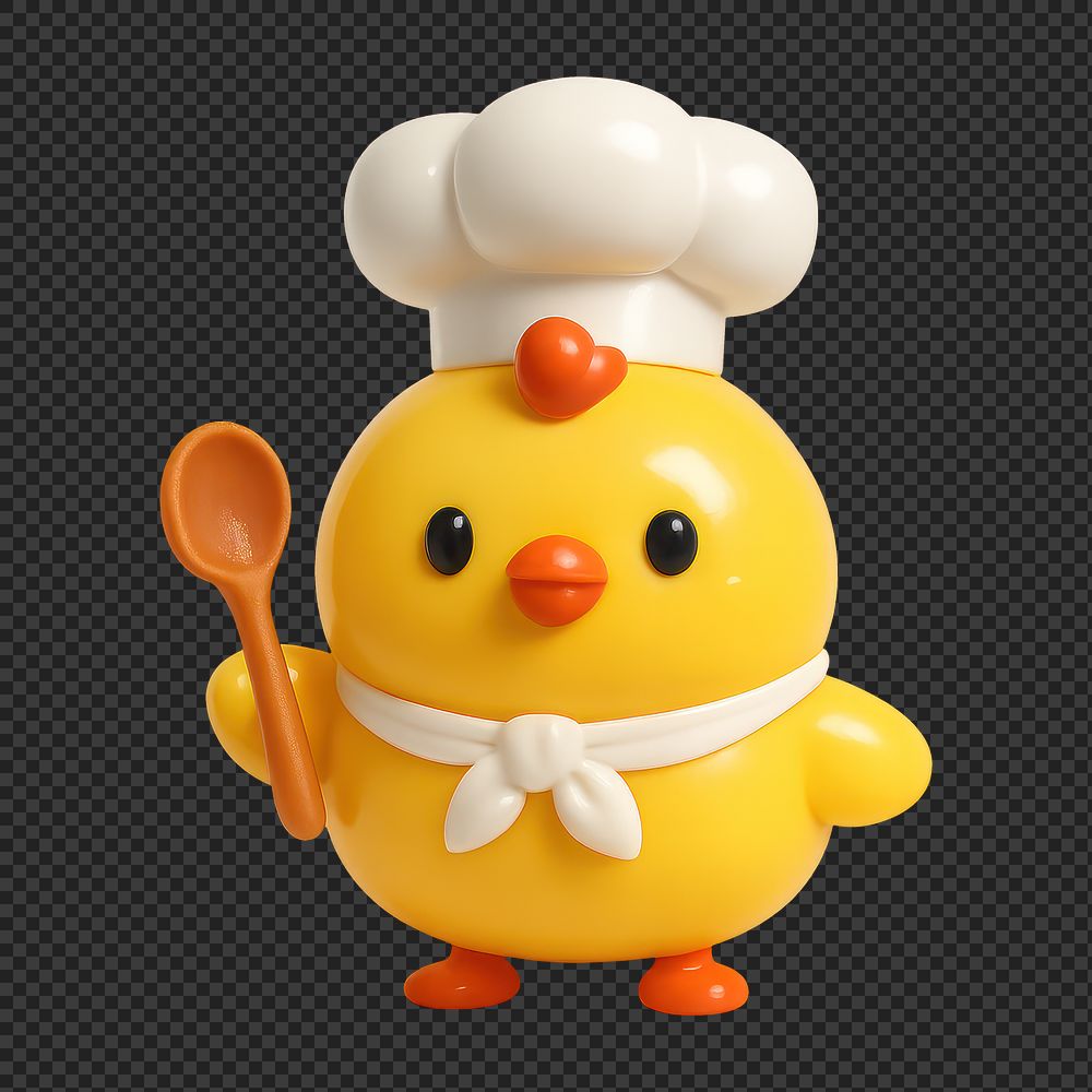 PNG Cute chef chick figurine | Free PNG - rawpixel