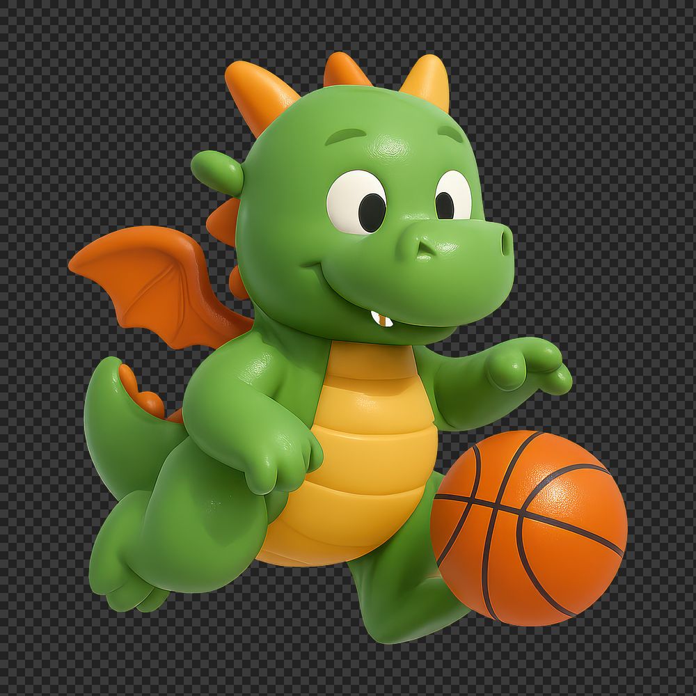 PNG Cartoon dragon playing basketball | Free PNG - rawpixel