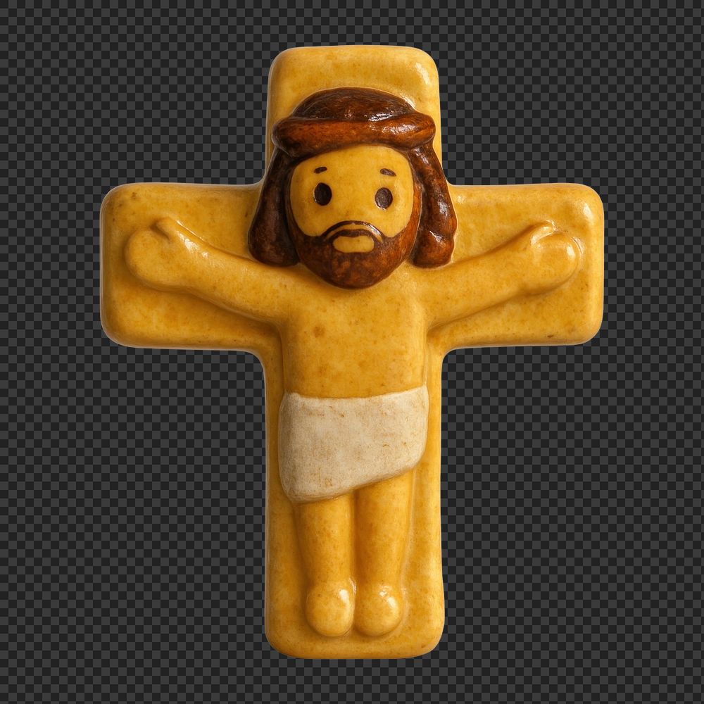 PNG Clay Jesus cross figure | Free PNG - rawpixel