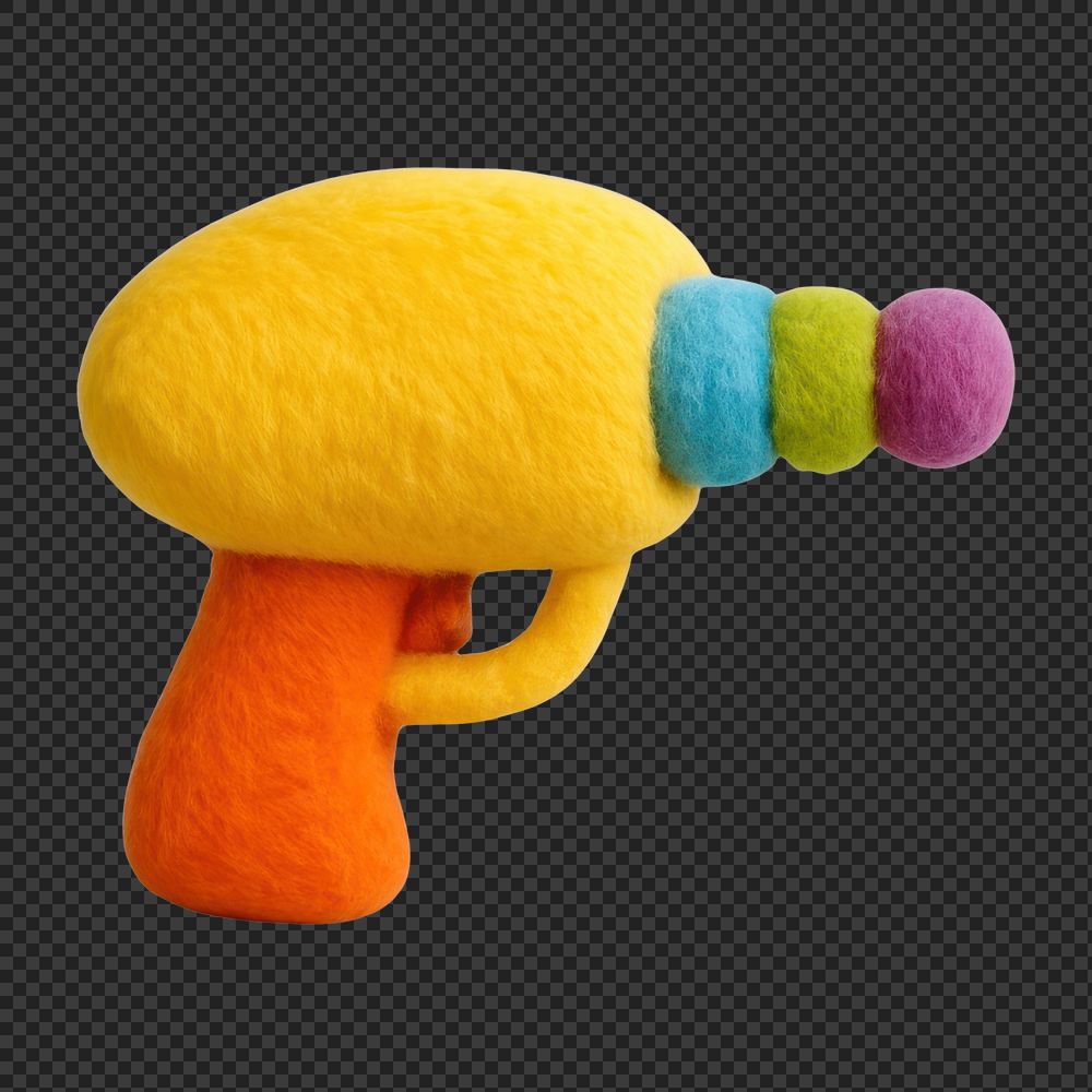 PNG Colorful felt toy raygun | Free PNG - rawpixel