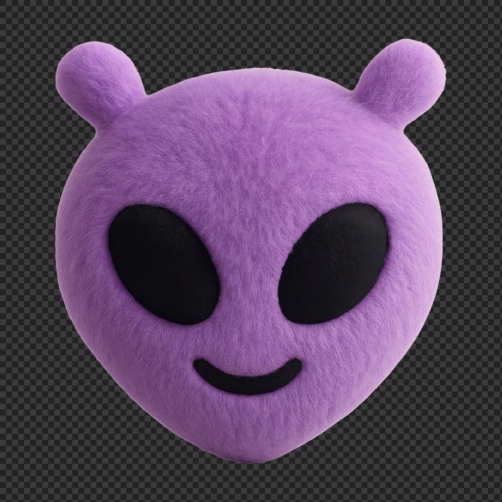 PNG Cute fuzzy purple alien | Free PNG - rawpixel