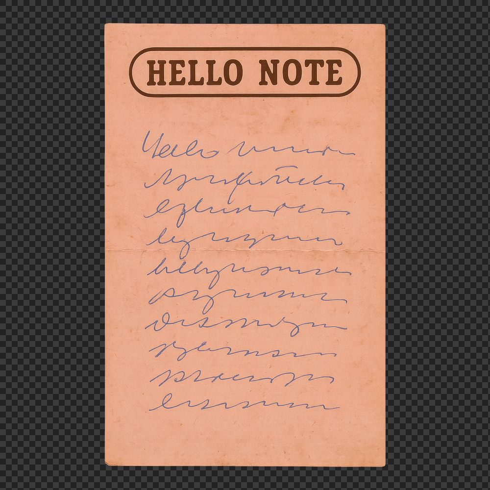 PNG Vintage handwritten note paper | Free PNG - rawpixel