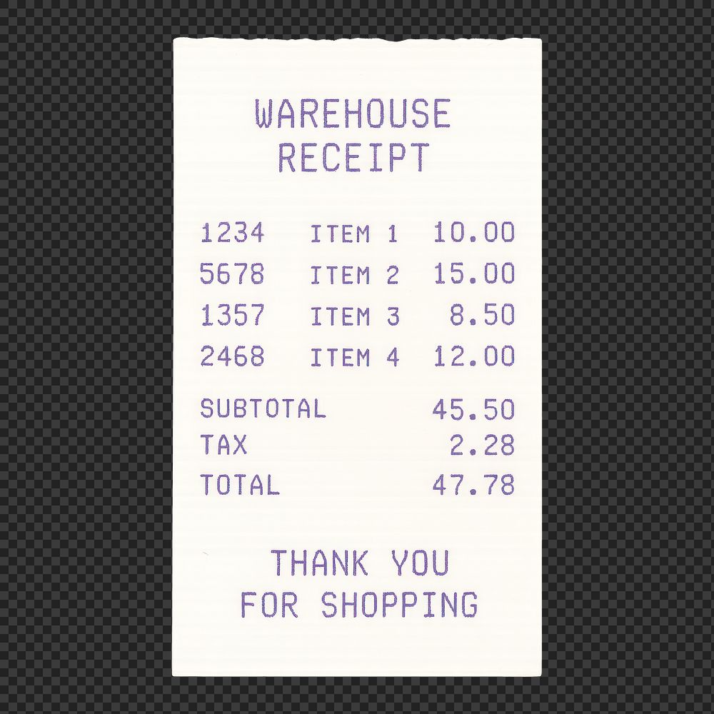 PNG Digital receipt shopping element | Free PNG - rawpixel