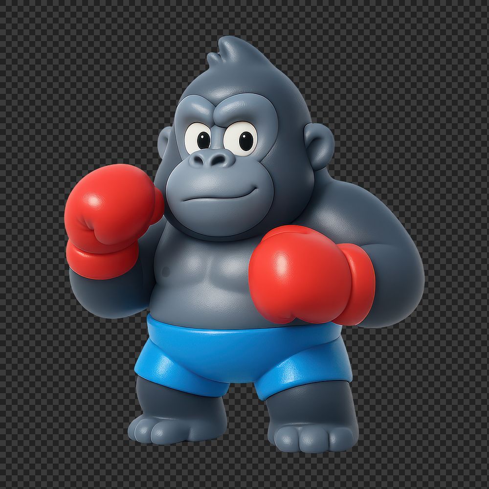 PNG Cartoon gorilla boxer illustration | Free PNG - rawpixel