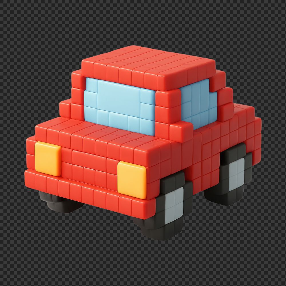PNG Pixelated toy car illustration | Free PNG - rawpixel