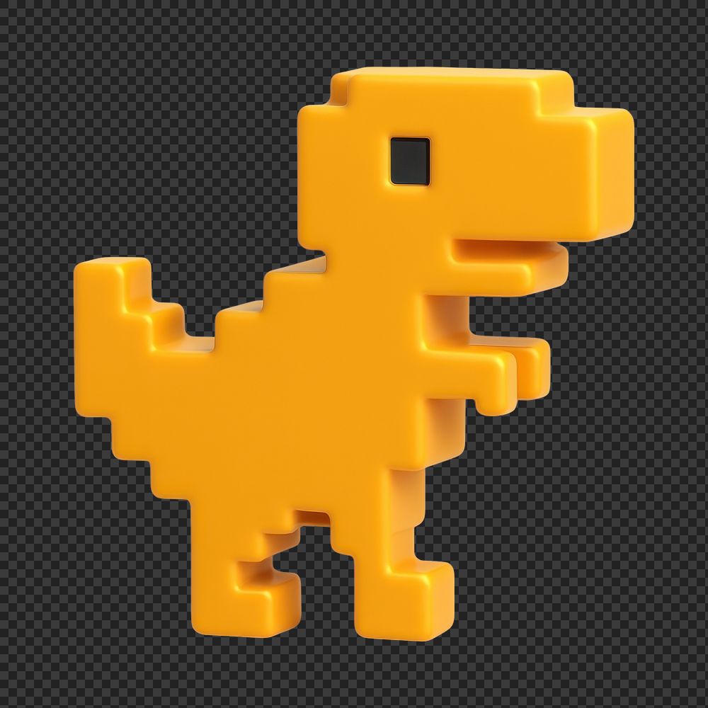 PNG Pixelated dinosaur toy art | Free PNG - rawpixel