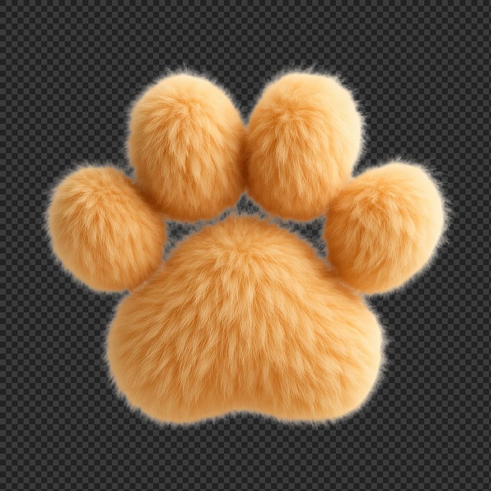 PNG Fluffy paw print design | Free PNG - rawpixel