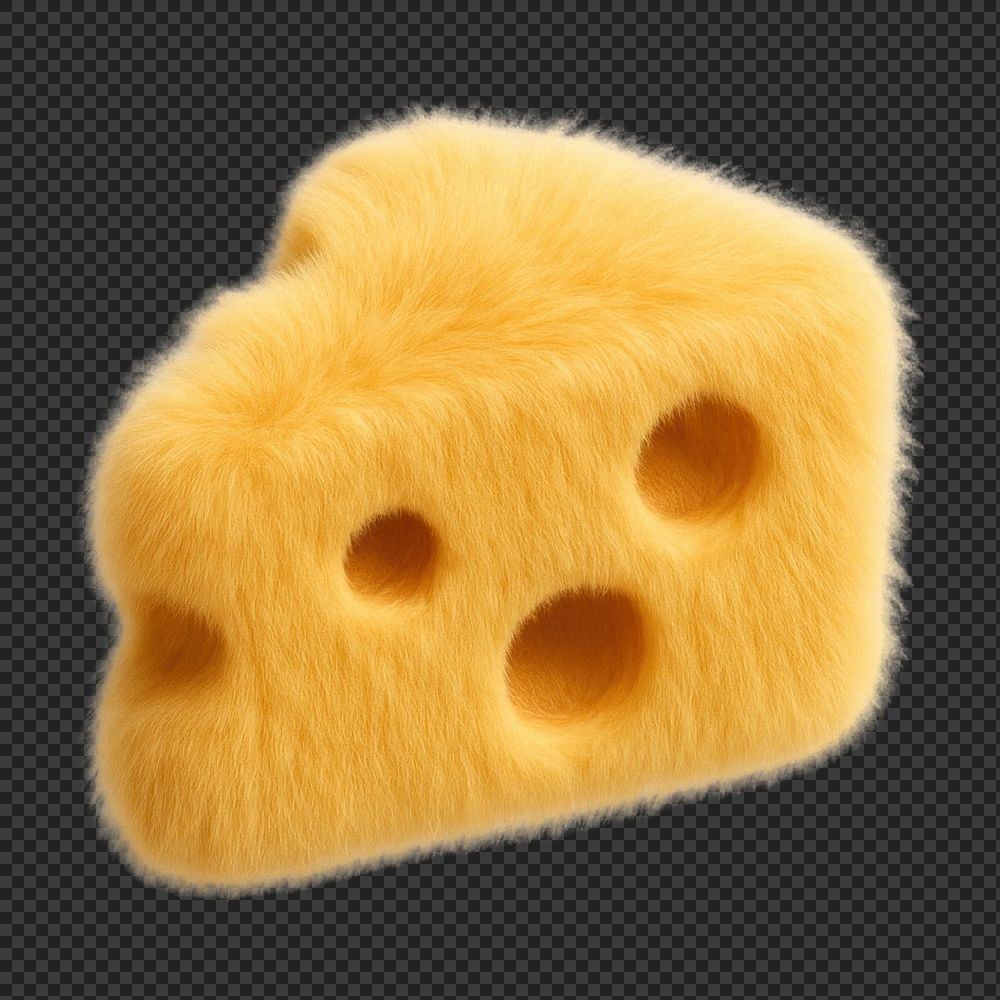 PNG Furry cheese floating surreal | Free PNG - rawpixel