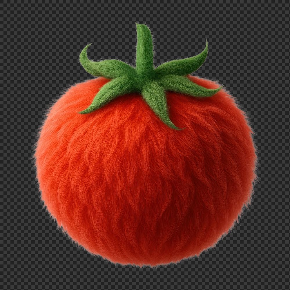 PNG Fuzzy floating tomato art | Free PNG - rawpixel