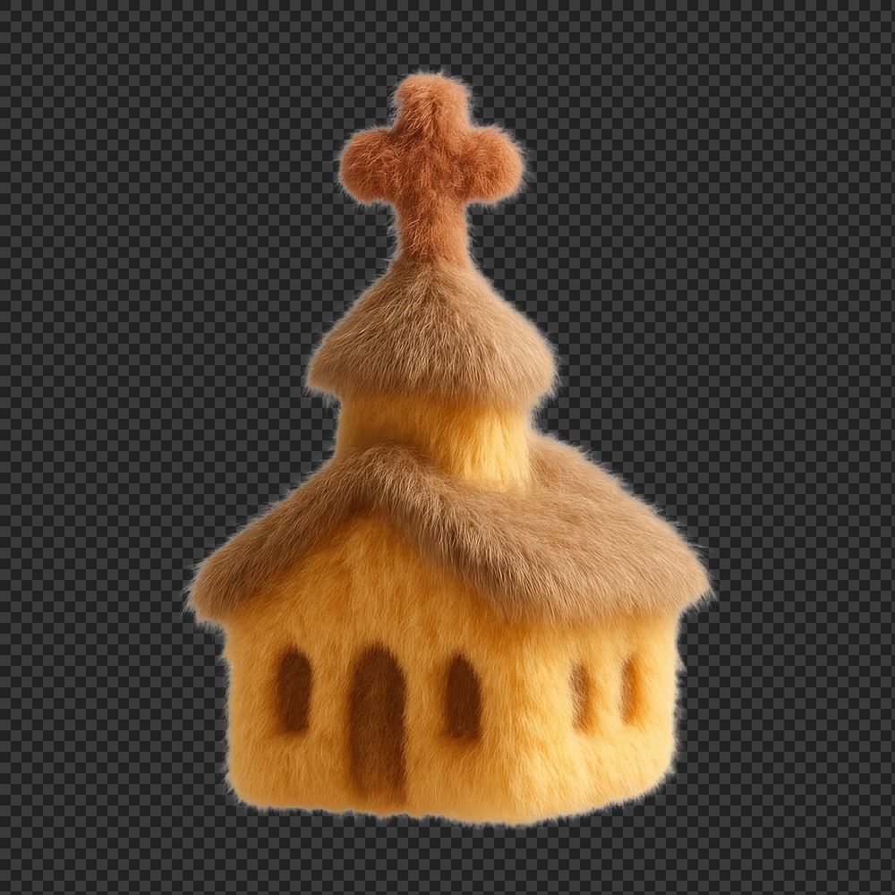 PNG Furry church model floating | Free PNG - rawpixel