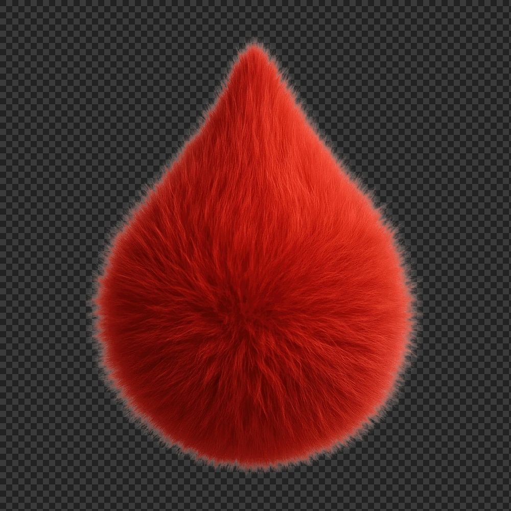 PNG Fuzzy red teardrop shape | Free PNG - rawpixel