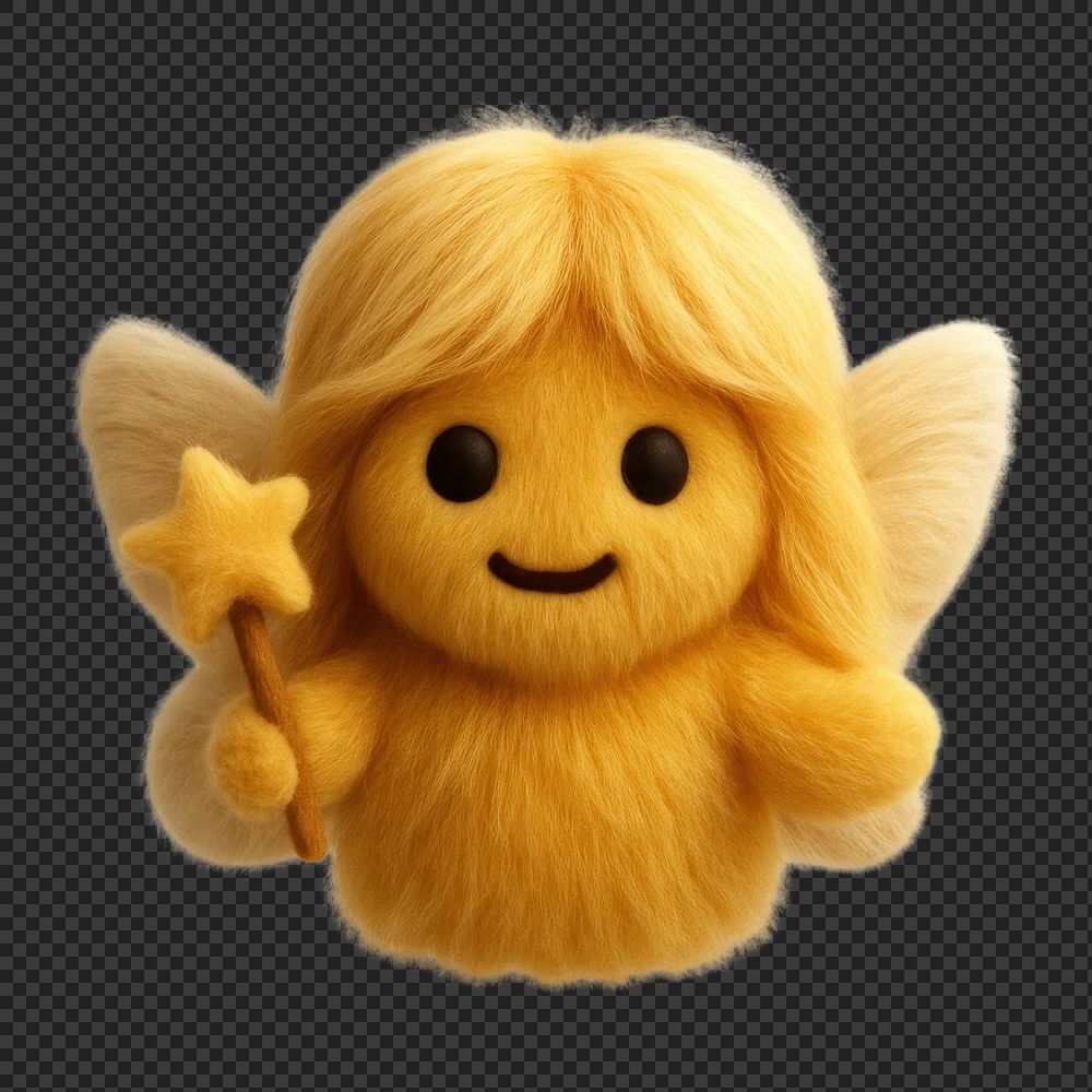 PNG Cute fluffy angelic creature | Free PNG - rawpixel