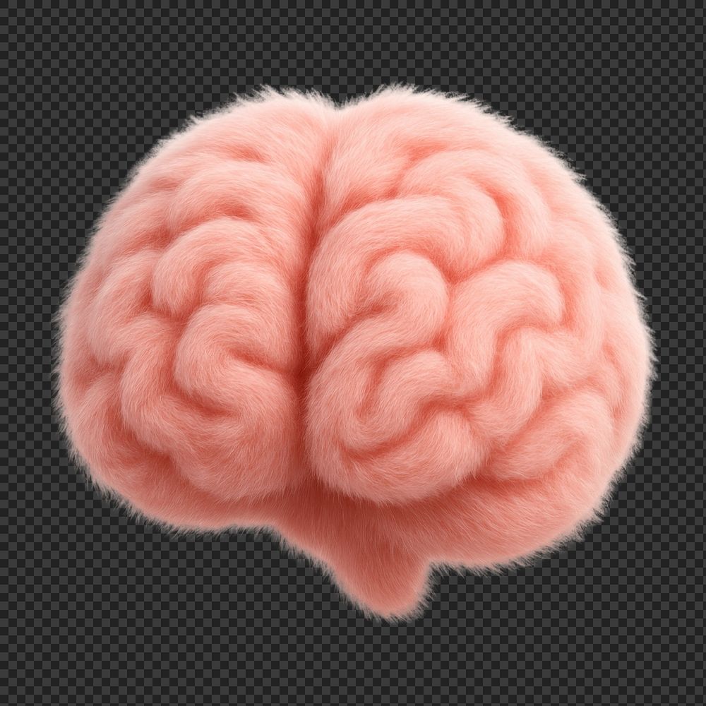 PNG Fluffy pink brain illustration | Free PNG - rawpixel