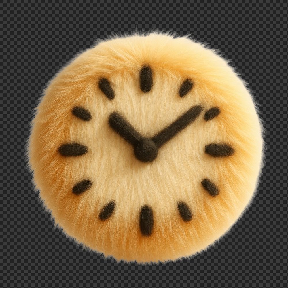PNG Furry clock soft texture | Free PNG - rawpixel