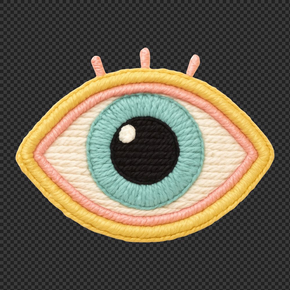 PNG Colorful embroidered eye patch | Free PNG - rawpixel